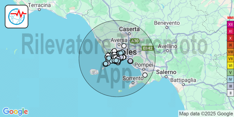 Earthquake at 8km from Napoli, Italia. March 14, 2025 – 18:48 UTC ...